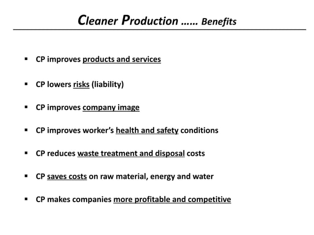 Cleaner production techniques | PDF