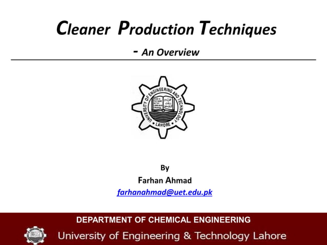 Cleaner production techniques | PDF
