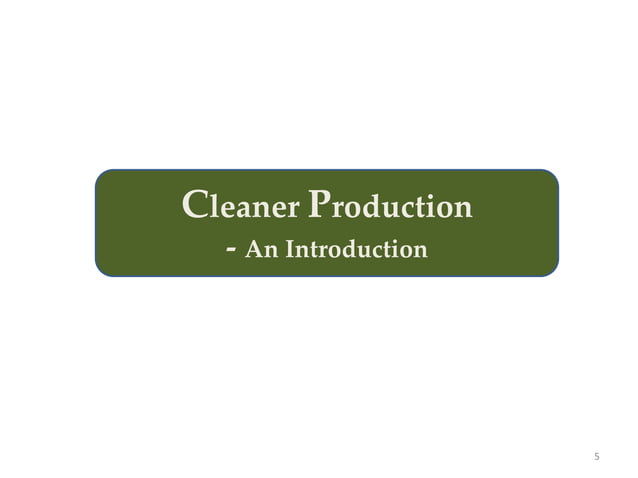 Cleaner production techniques | PDF