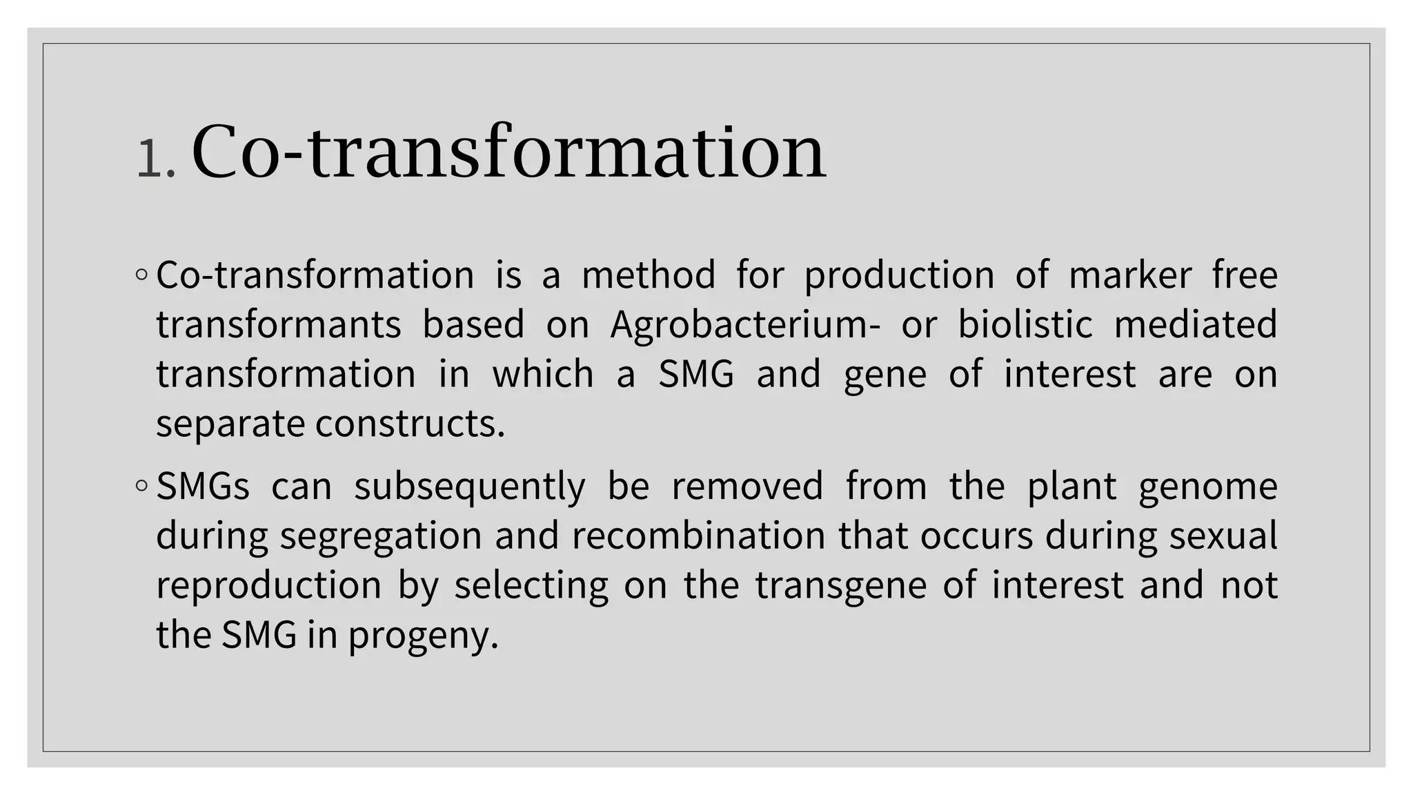 Clean Gene Technology (Marker Free Approach) | PDF