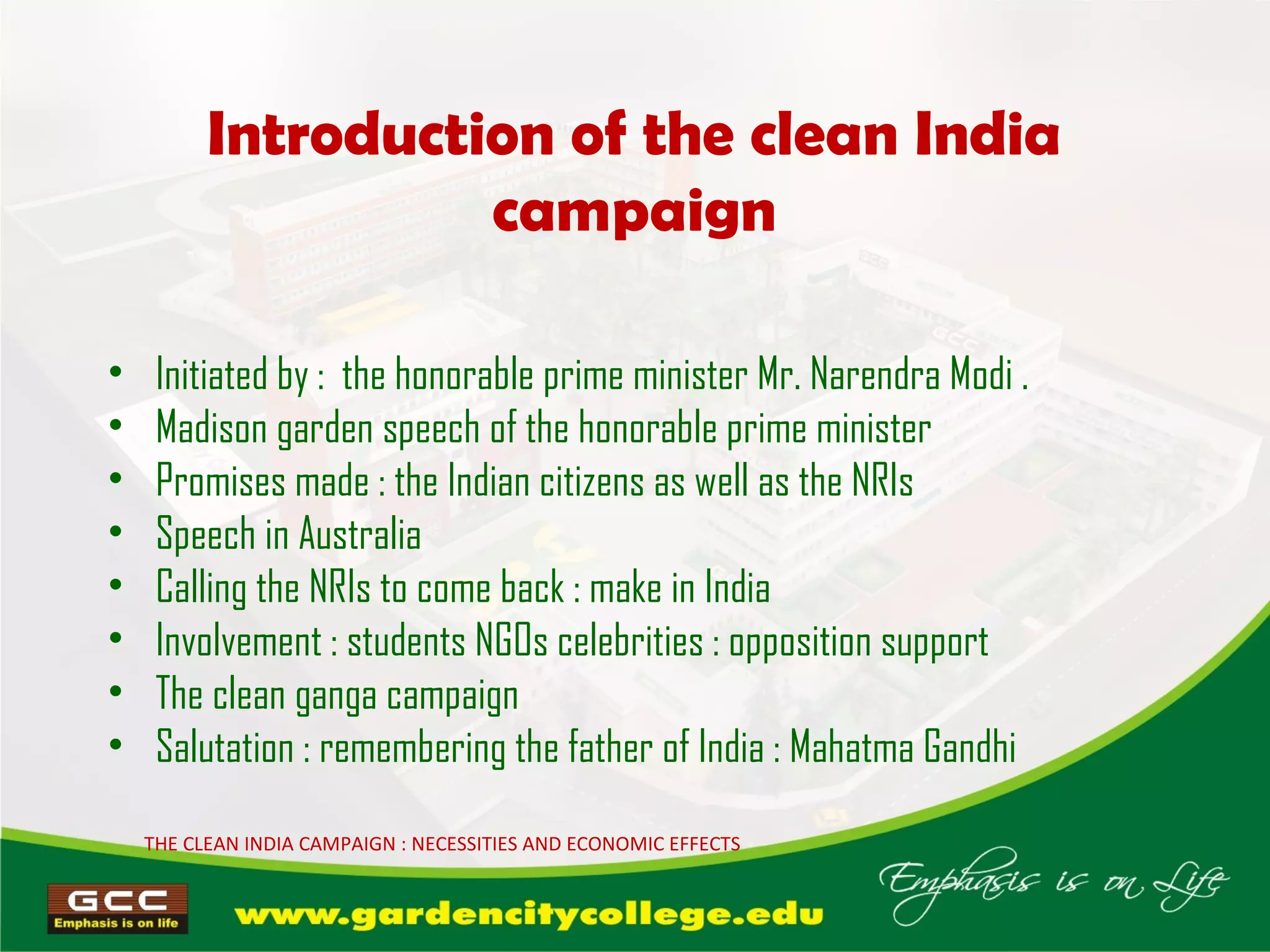 Clean india campaign | PPT