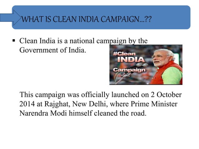 Clean india campaign | PPTX | Medical Health