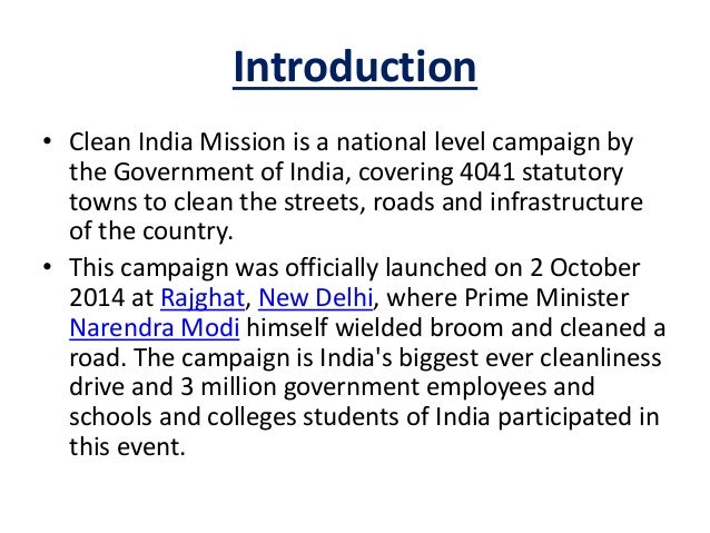 Clean india mission