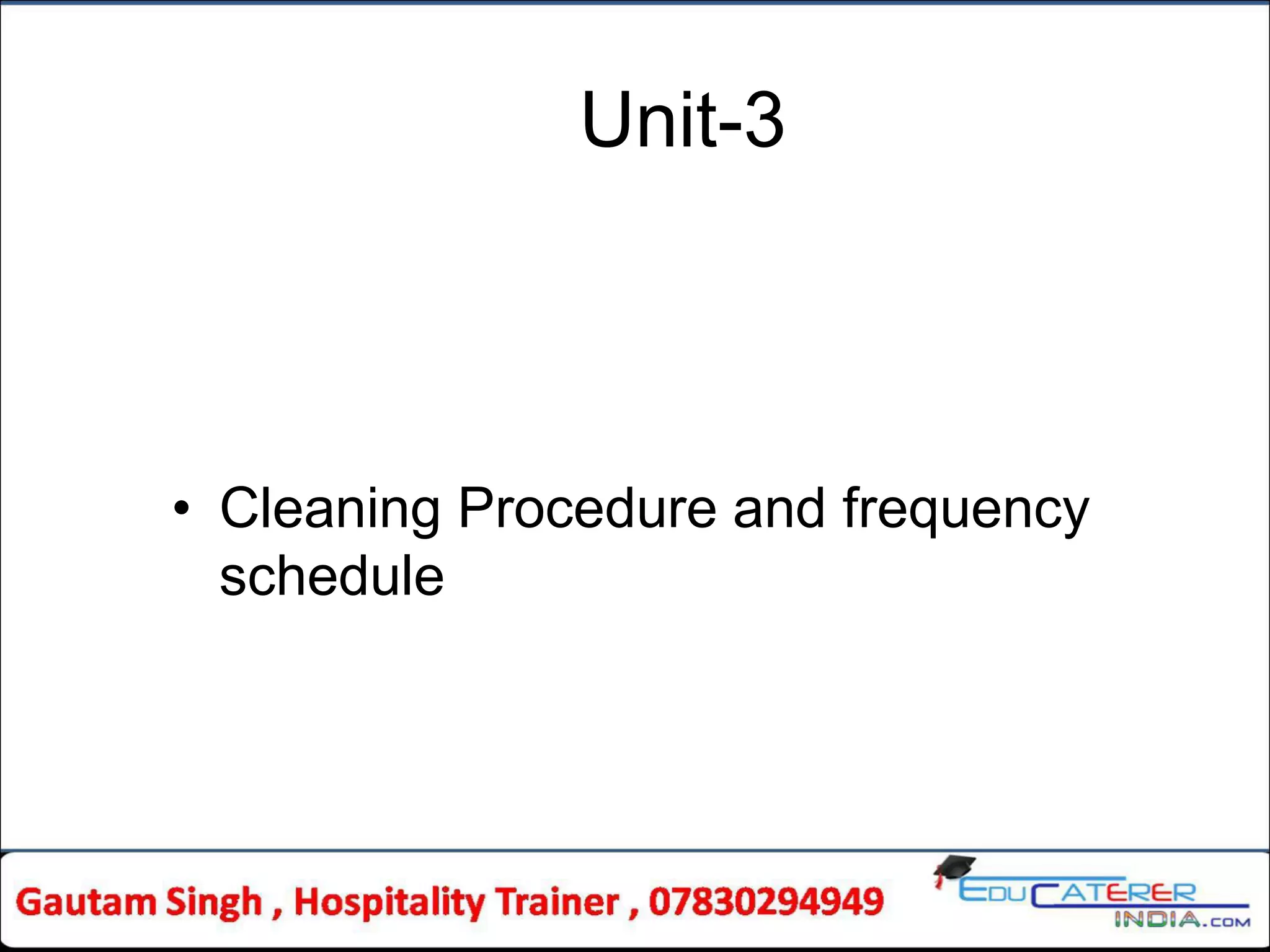 Cleaning procedure-and-frequency-schedule | PDF