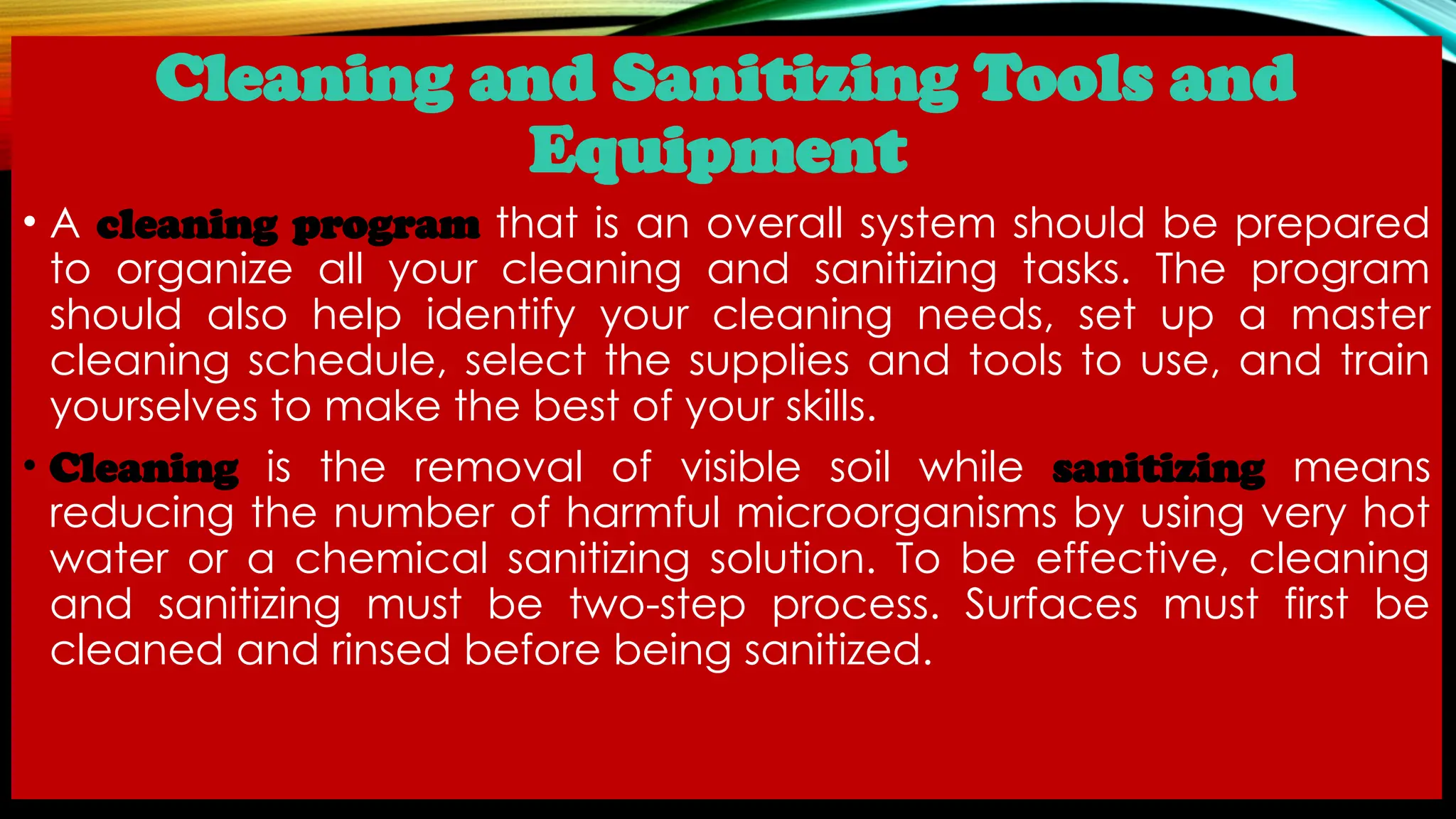 Cleaning-sanitizing-tool-equipment. pptx | PPTX