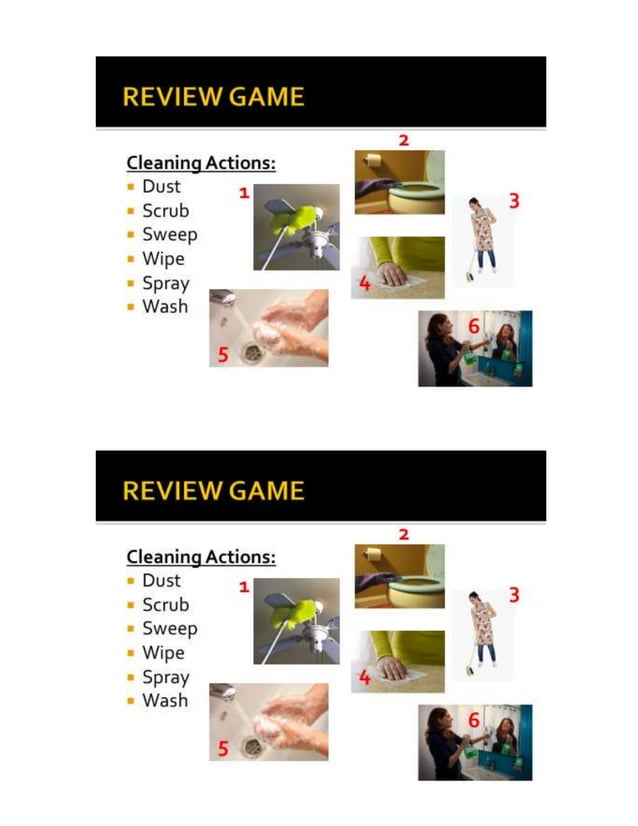 Cleaning Actions Handout Module 3 | DOCX