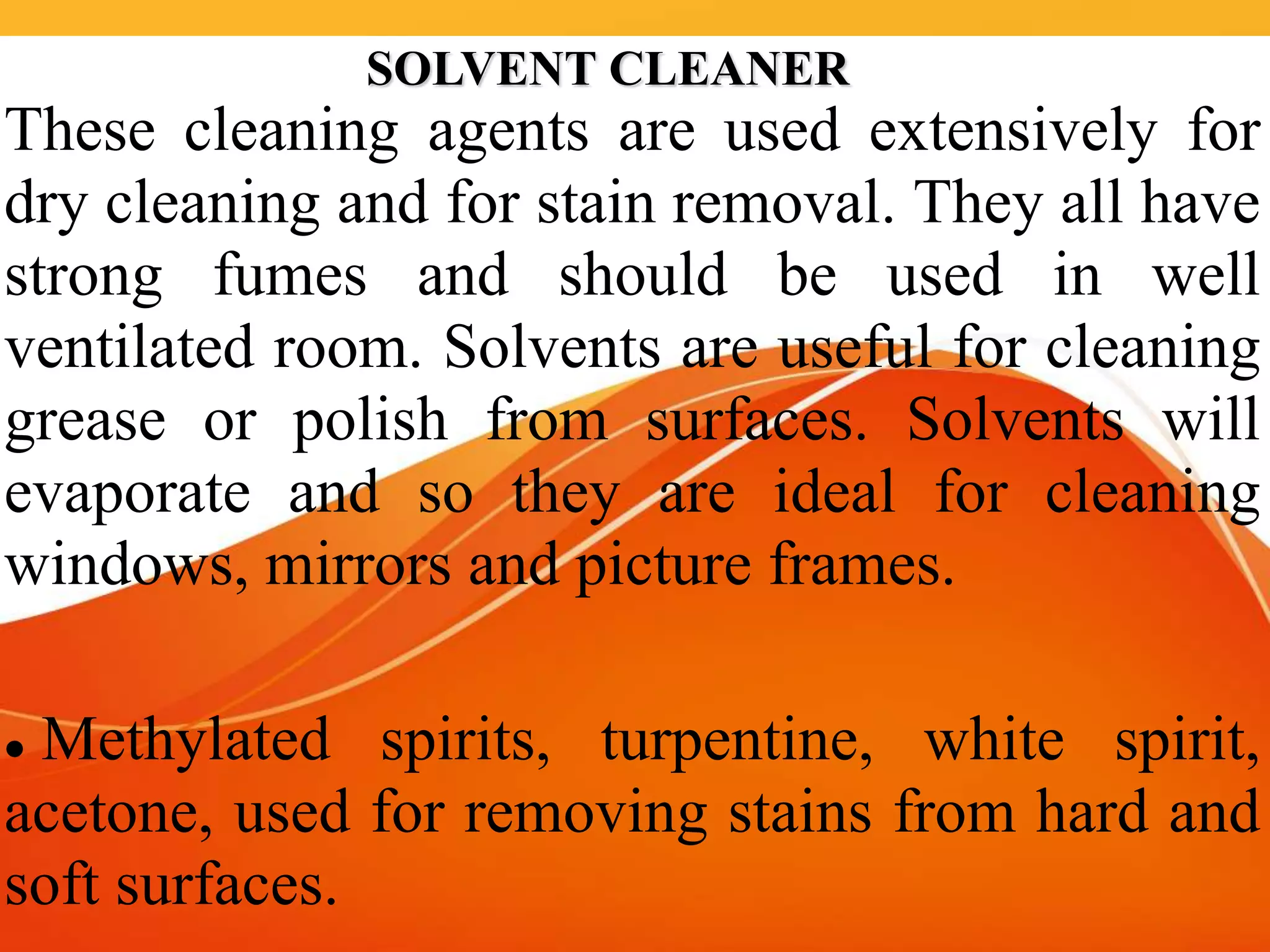 Cleaning agents | PPT