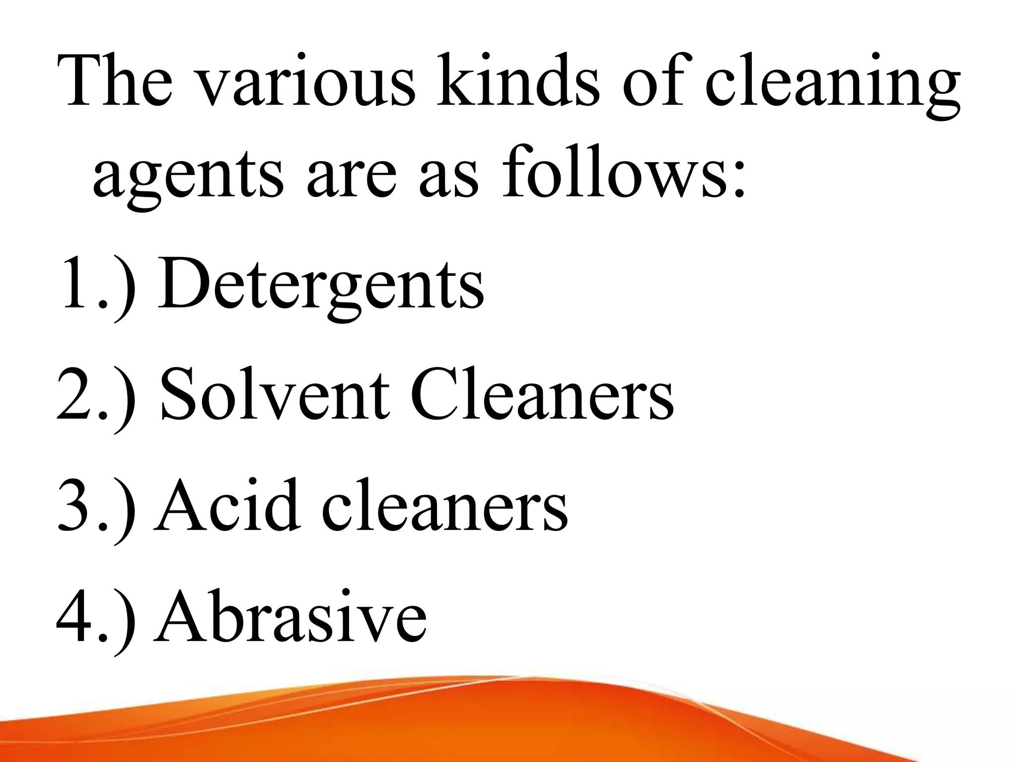 Cleaning agents | PPT