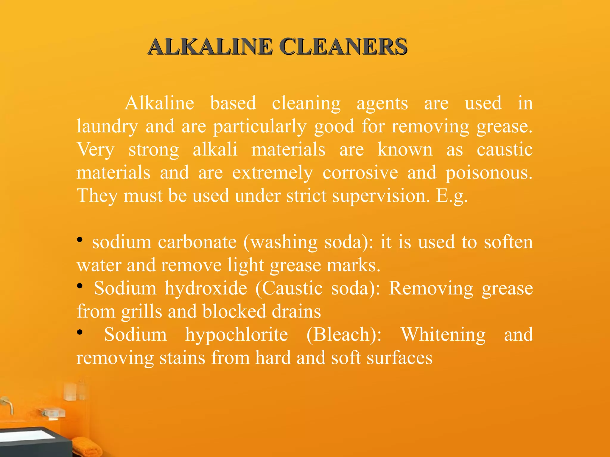 Cleaning Agents - Housekeeping (Llawlietwife) | PPT
