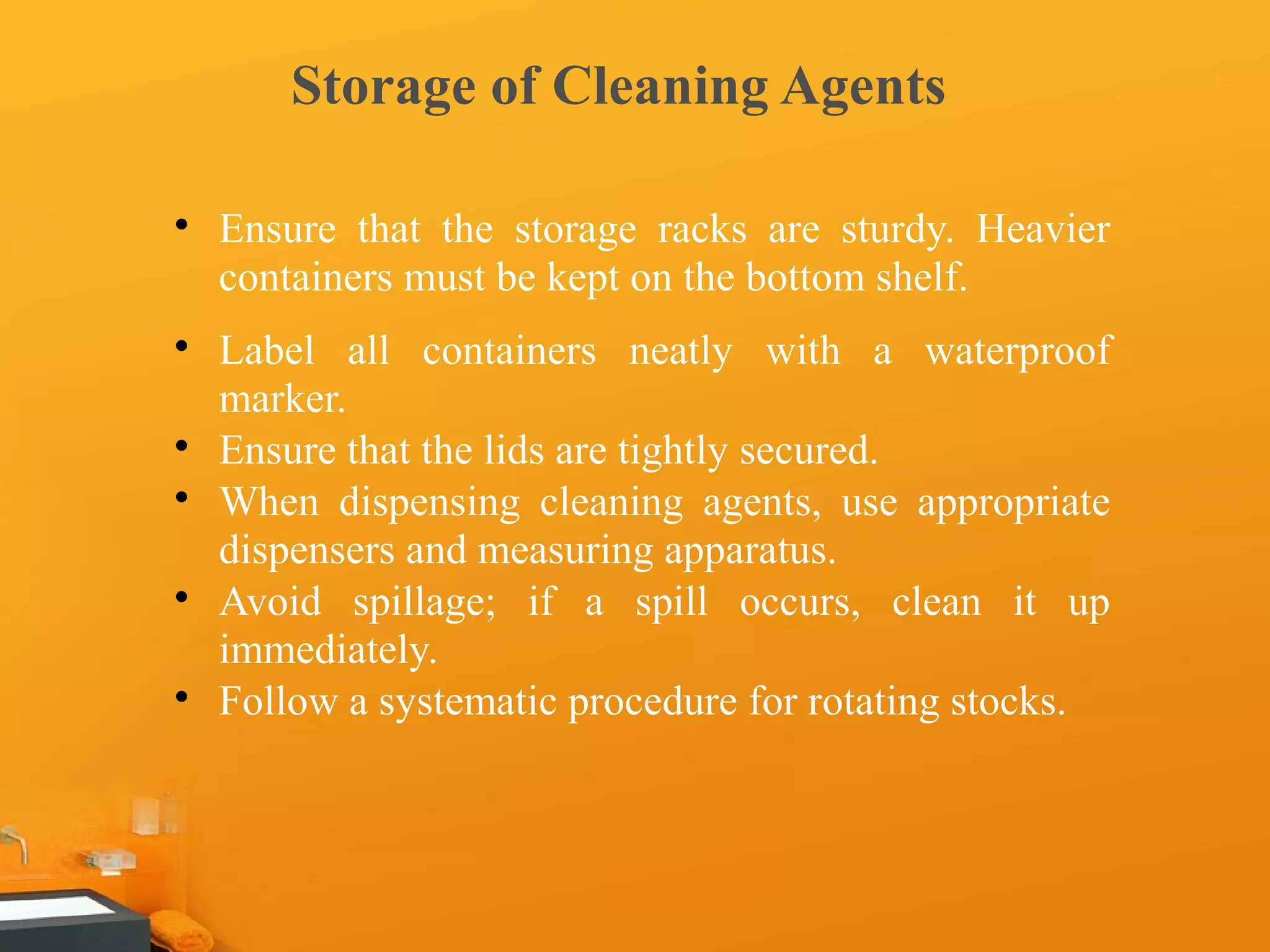 Cleaning Agents - Housekeeping (Llawlietwife) | PPT