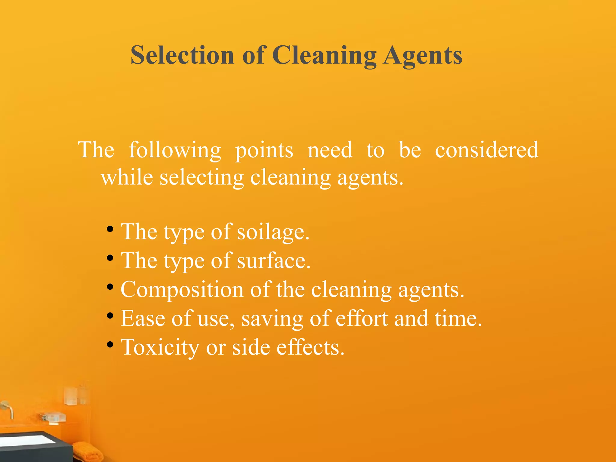 Cleaning Agents - Housekeeping (Llawlietwife) | PPT