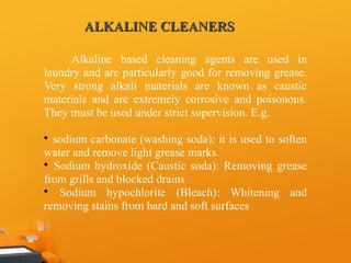 Cleaning Agents - Housekeeping (Llawlietwife) | PPT