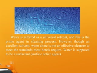 Cleaning Agents - Housekeeping (Llawlietwife) | PPT