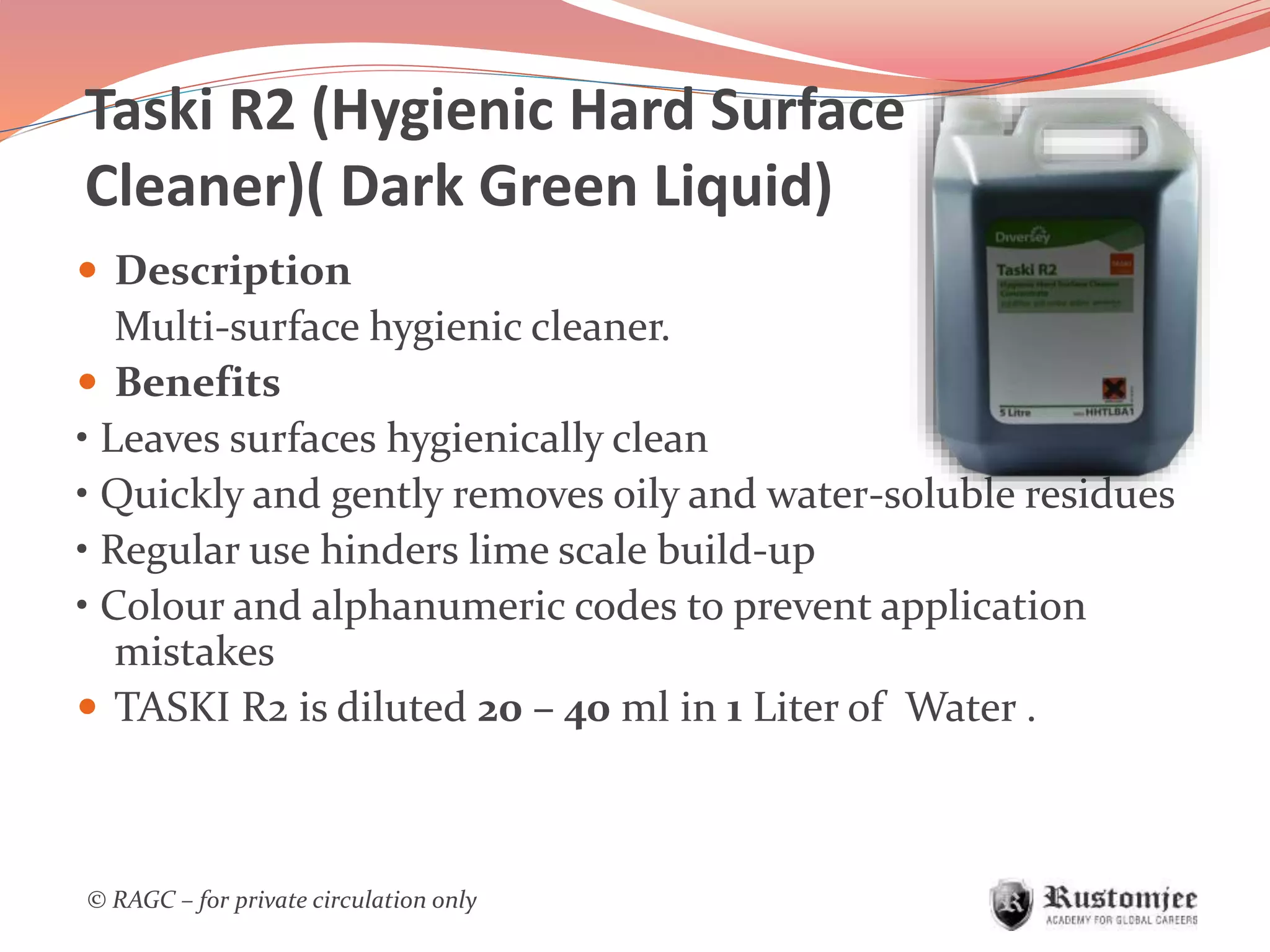 housekeeping Cleaning agents | PPTX
