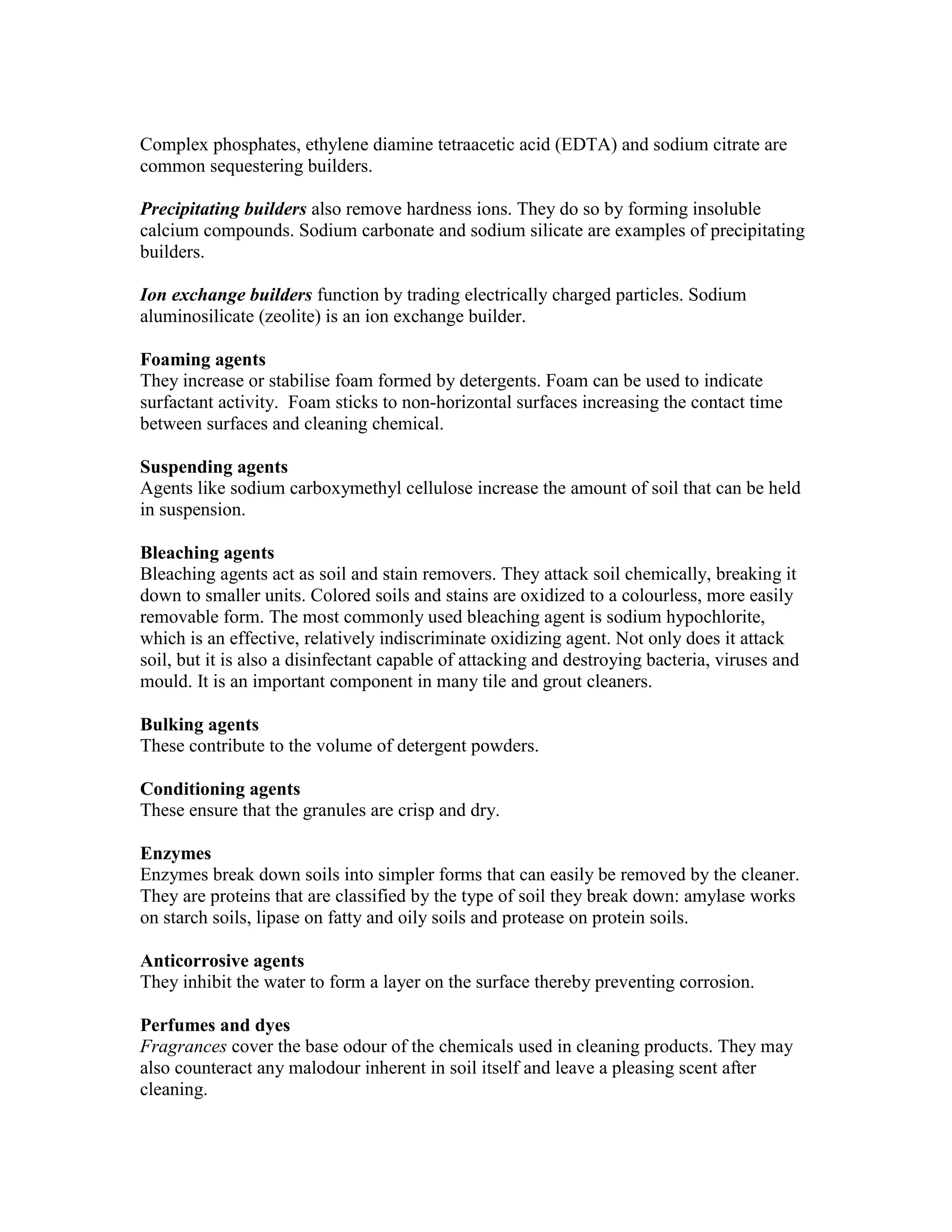 Cleaning agents handouts | DOC