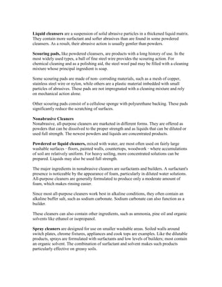 Cleaning agents handouts | DOC