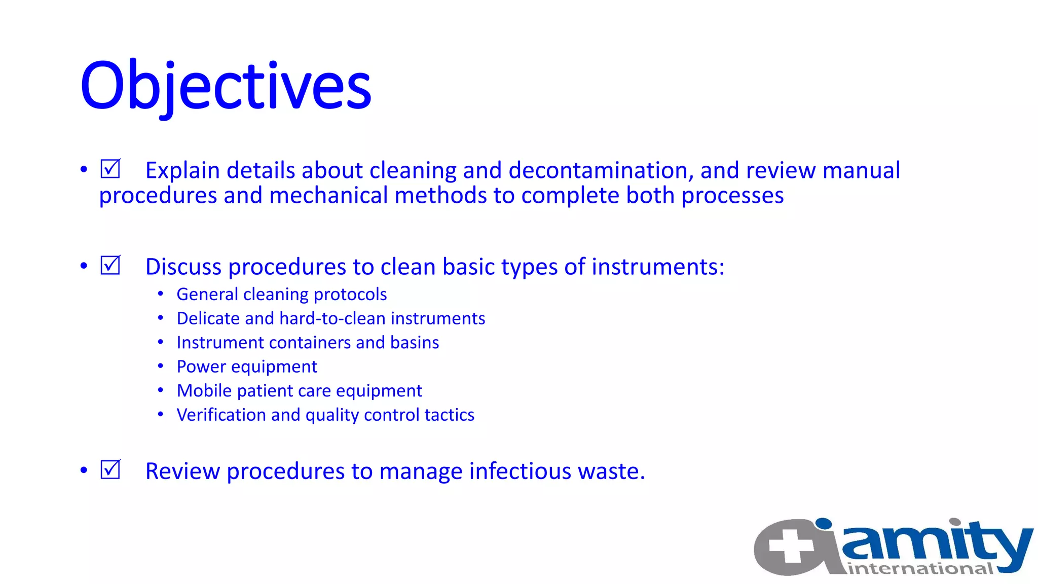 Cleaning and Decontamination | PDF