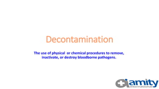 Cleaning and Decontamination | PDF