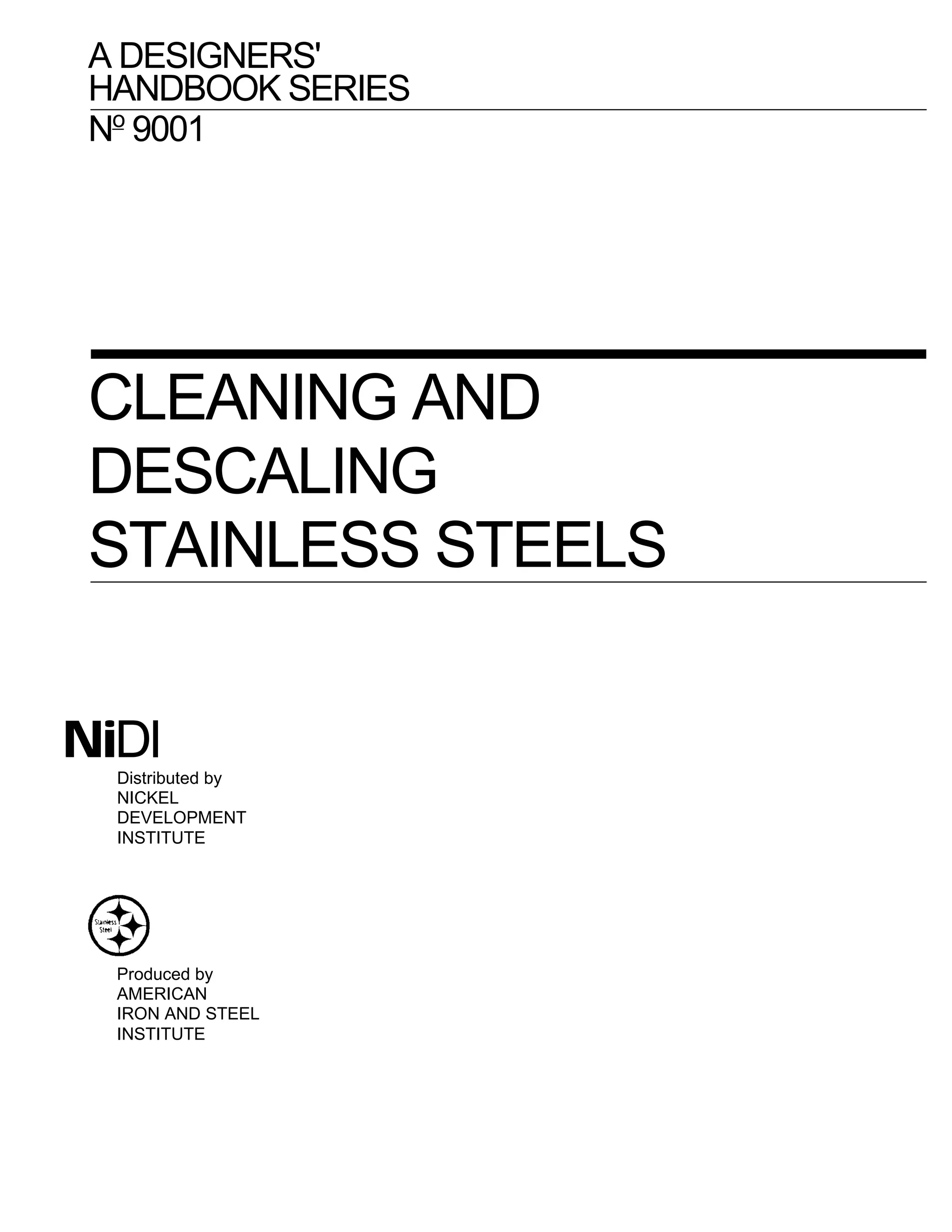 Cleaning and descaling stainless steel 9001 | PDF
