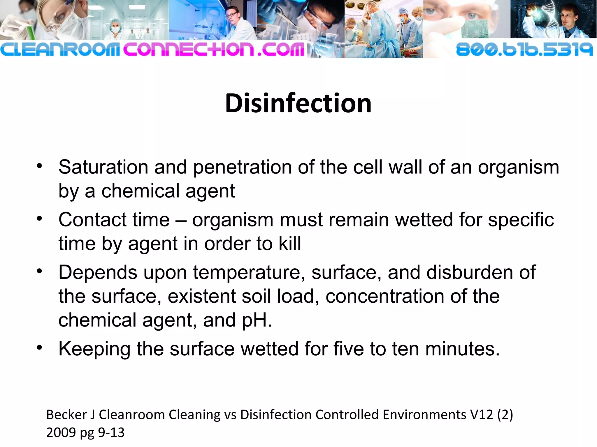 Cleaning and Disinfecting the Cleanroom | PPT