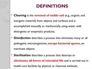 Cleaning and Disinfection in Health care setting.pptx