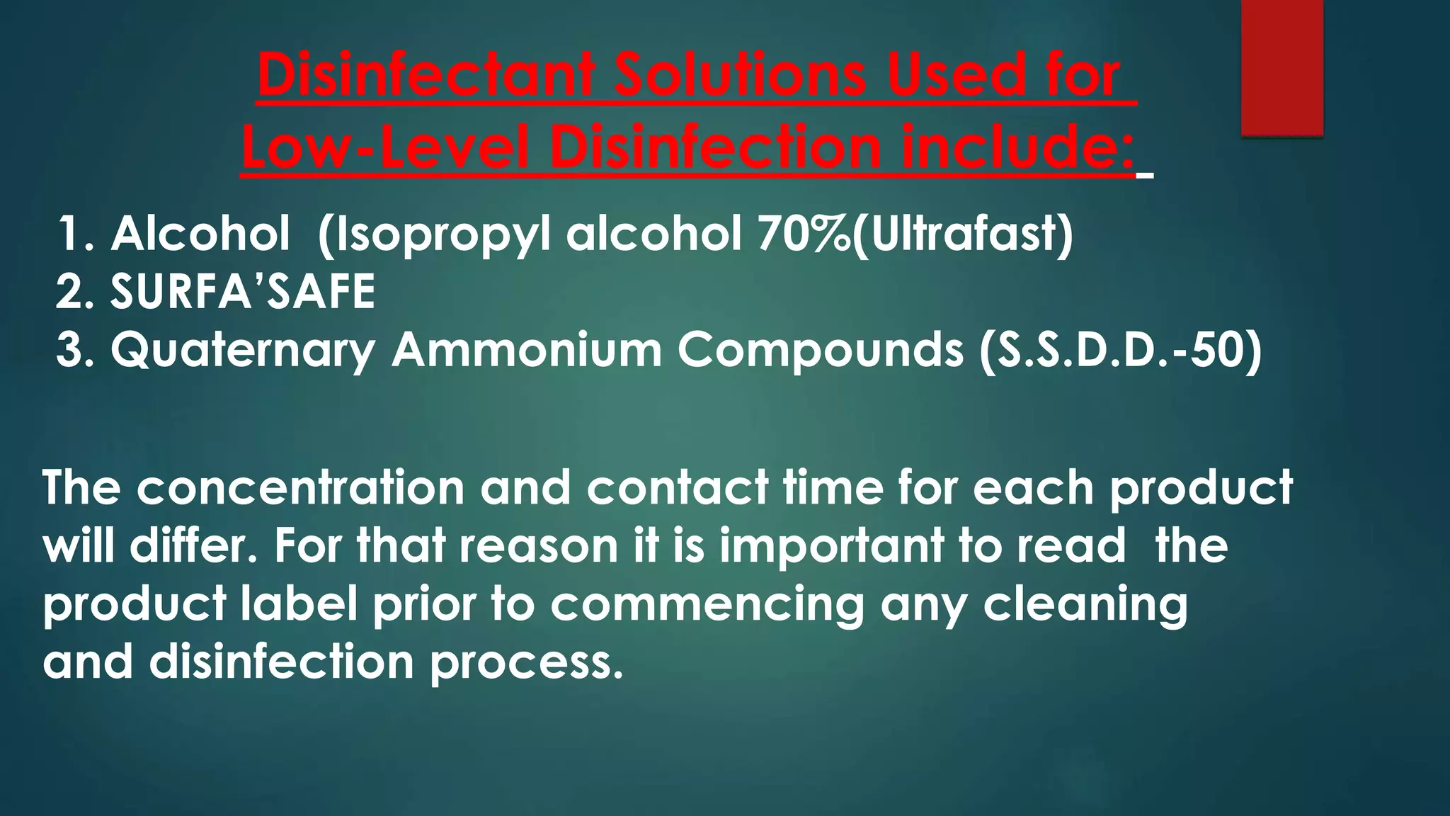 Cleaning and disinfection of p atient care equipment | PPTX