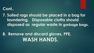 Cleaning and disinfection of p atient care equipment | PPTX