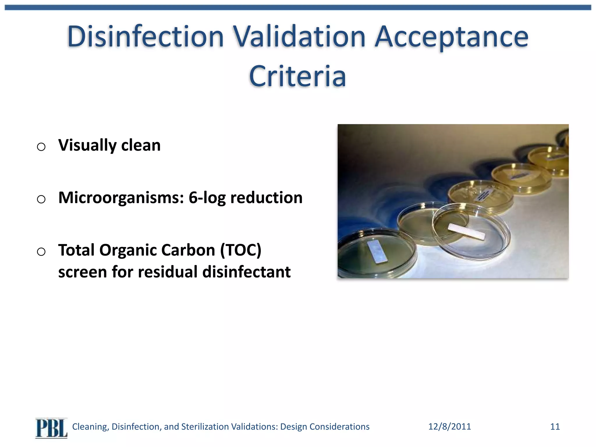 Cleaning, Disinfection, and Sterilization Validations of Reusable Medical Devices | PPTX