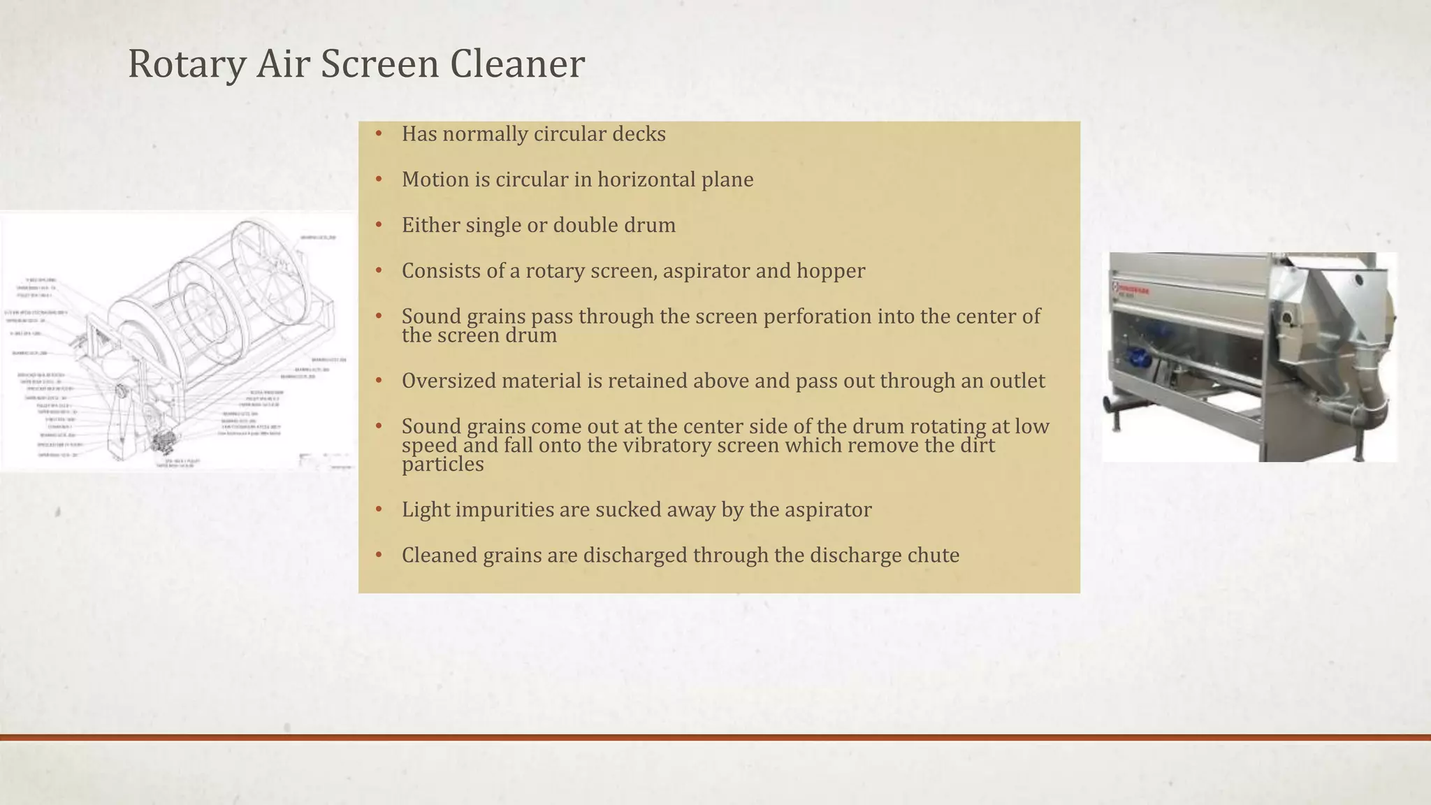 Cleaning and grading-Physical Characteristics of Grains for cleaning ...