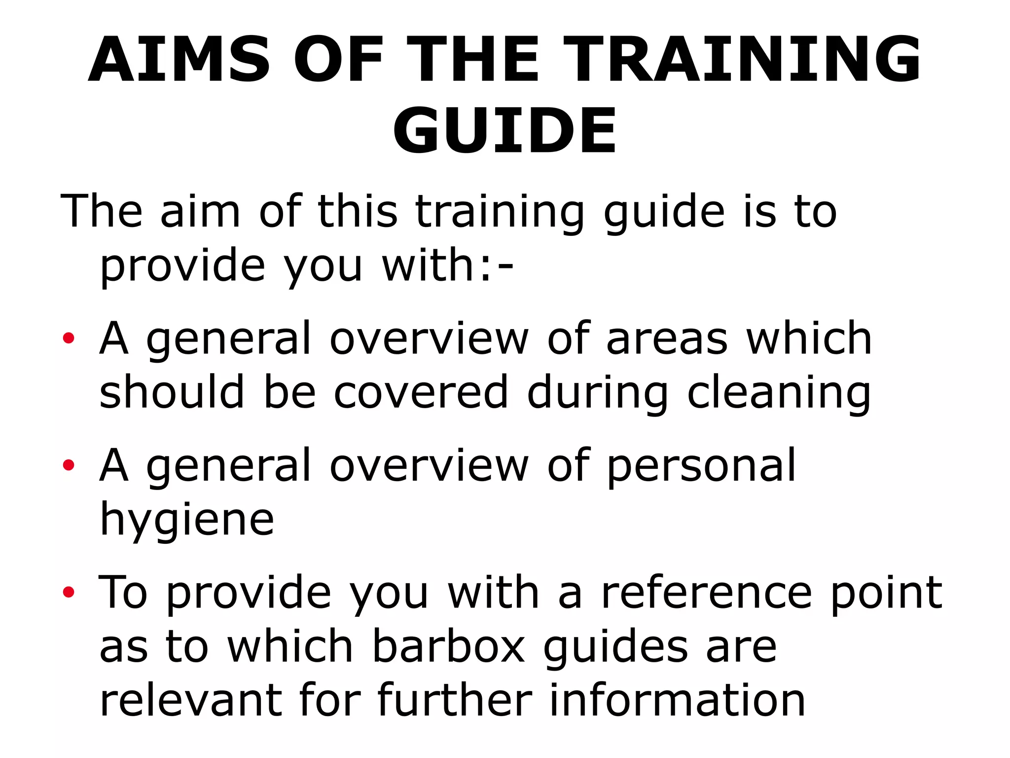 Cleaning and personal hygiene | PPTX