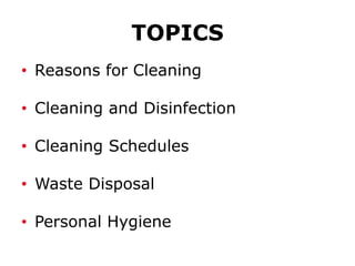 Cleaning and personal hygiene | PPTX