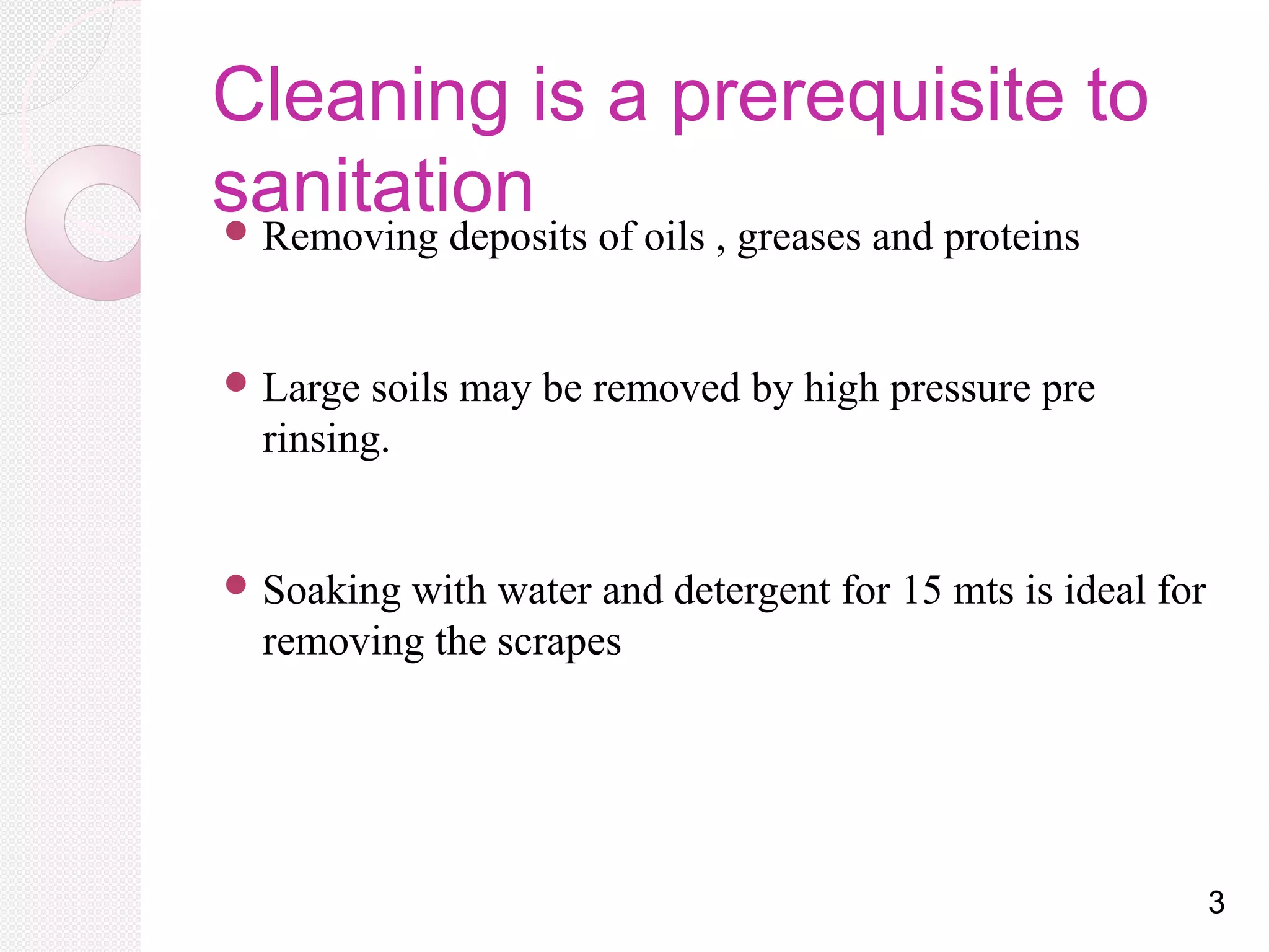 Cleaning and sanitation | PDF