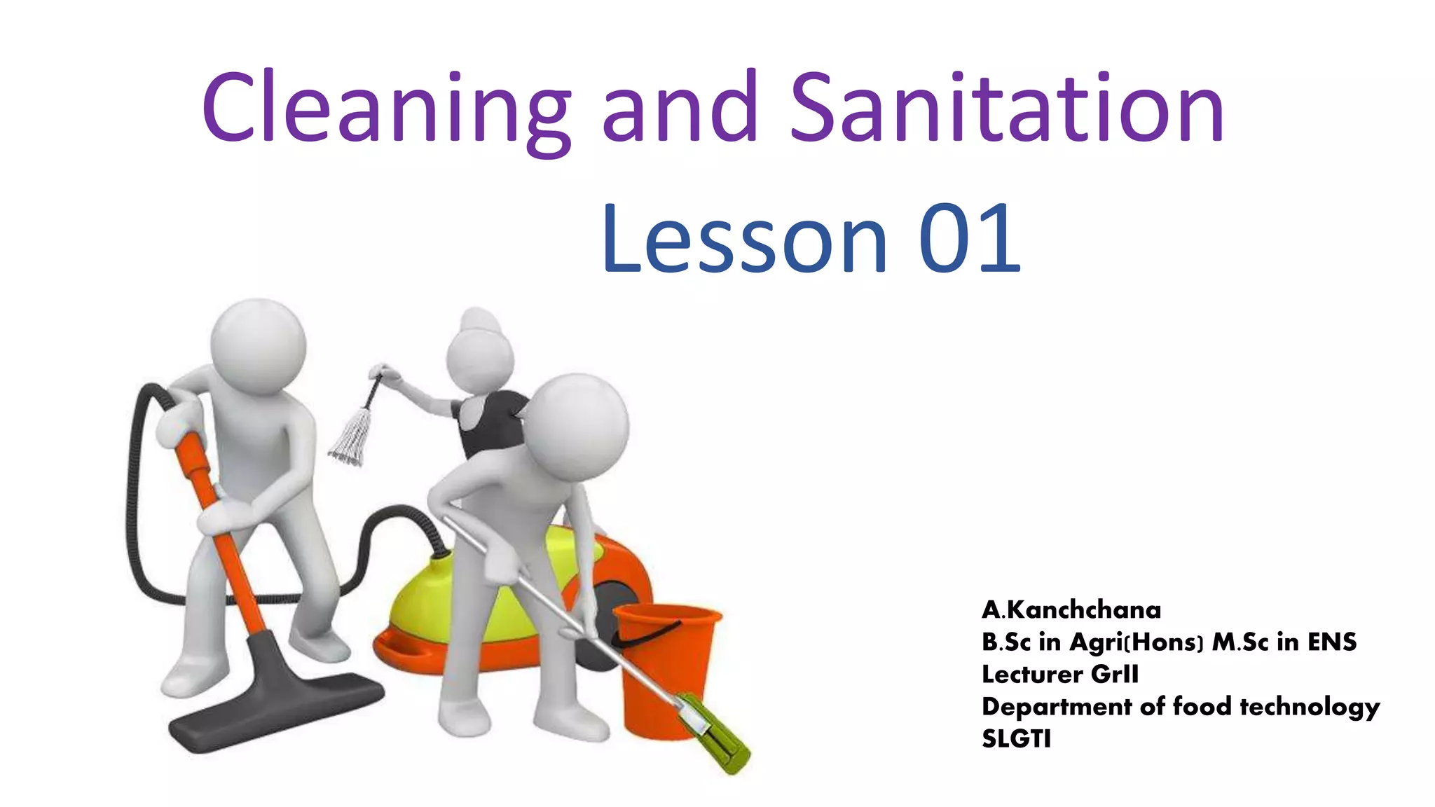 Cleaning and sanitation | PPTX