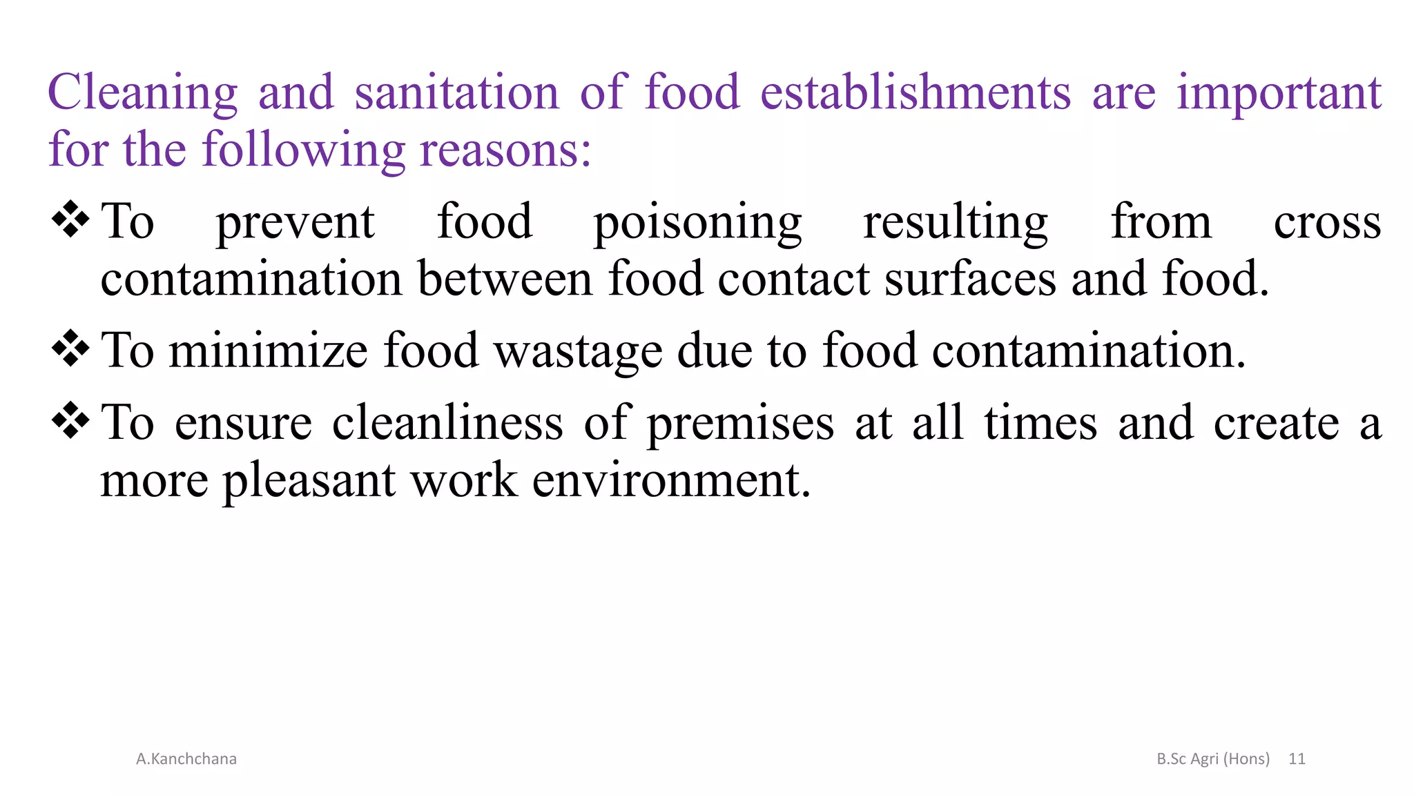 Cleaning and sanitation | PPTX