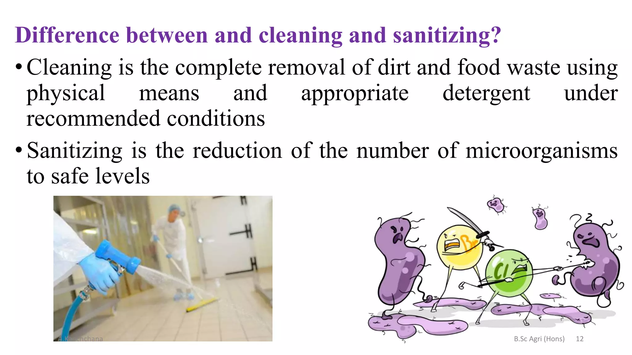 Cleaning and sanitation | PPTX