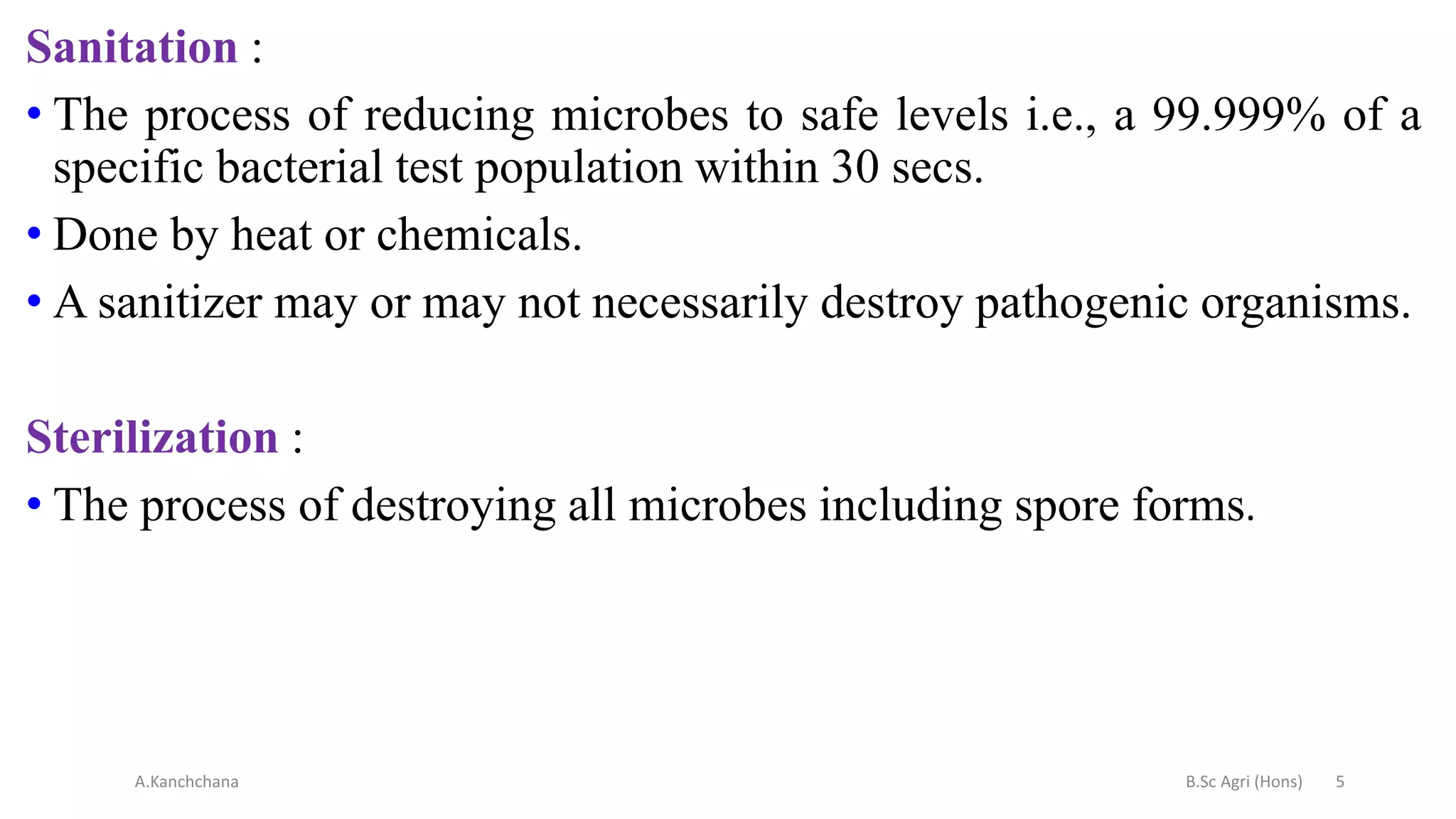 Cleaning and sanitation | PPTX