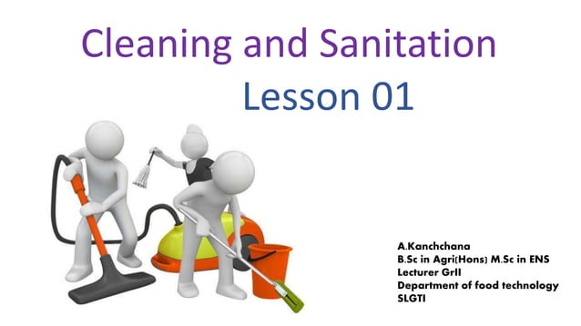 Cleaning and sanitation | PPTX | Home Appliances | Home & Garden