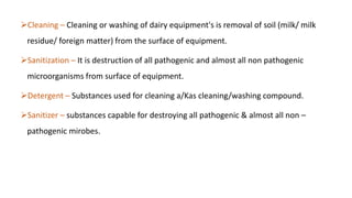 cleaning and sanitation of milk plant.pptx