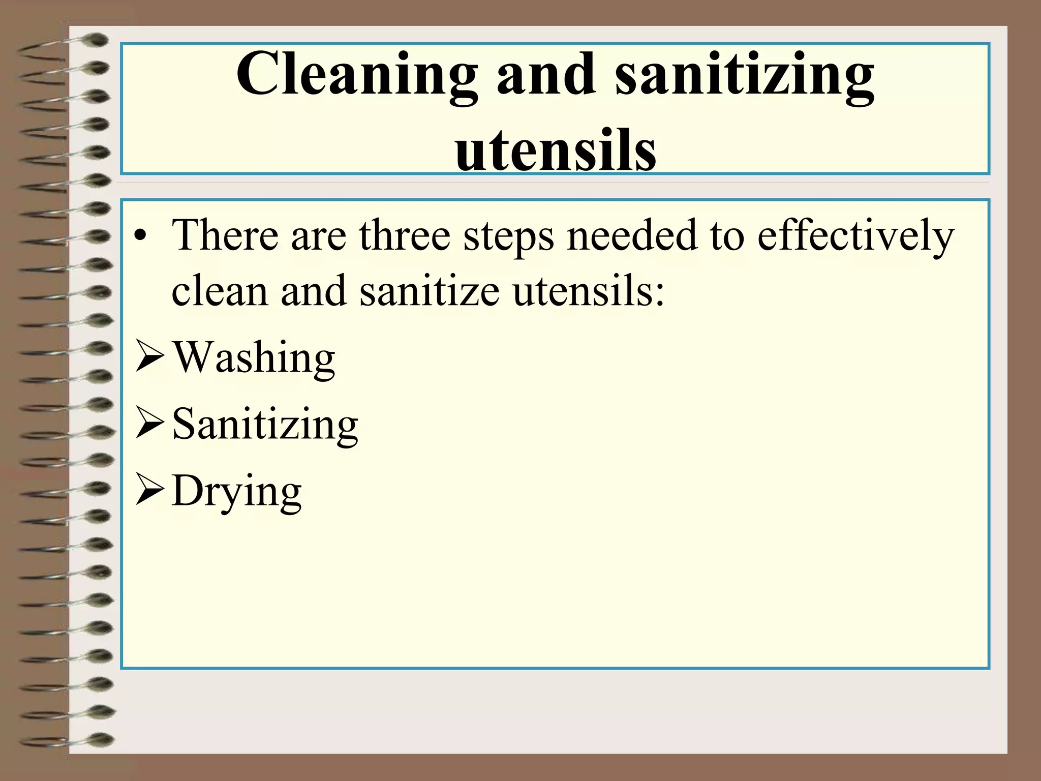 Cleaning and sanitizing | PPTX