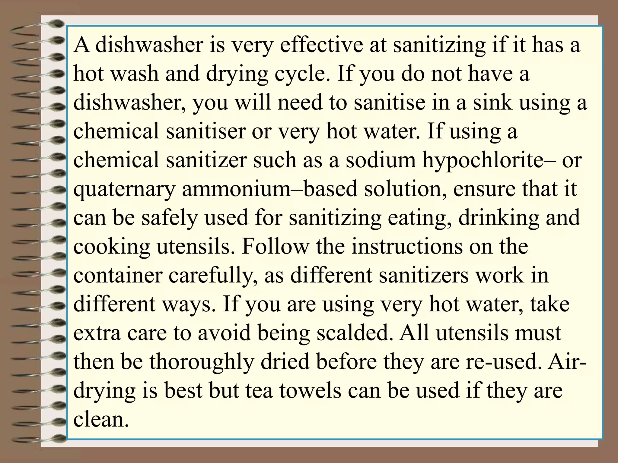 Cleaning and sanitizing | PPTX