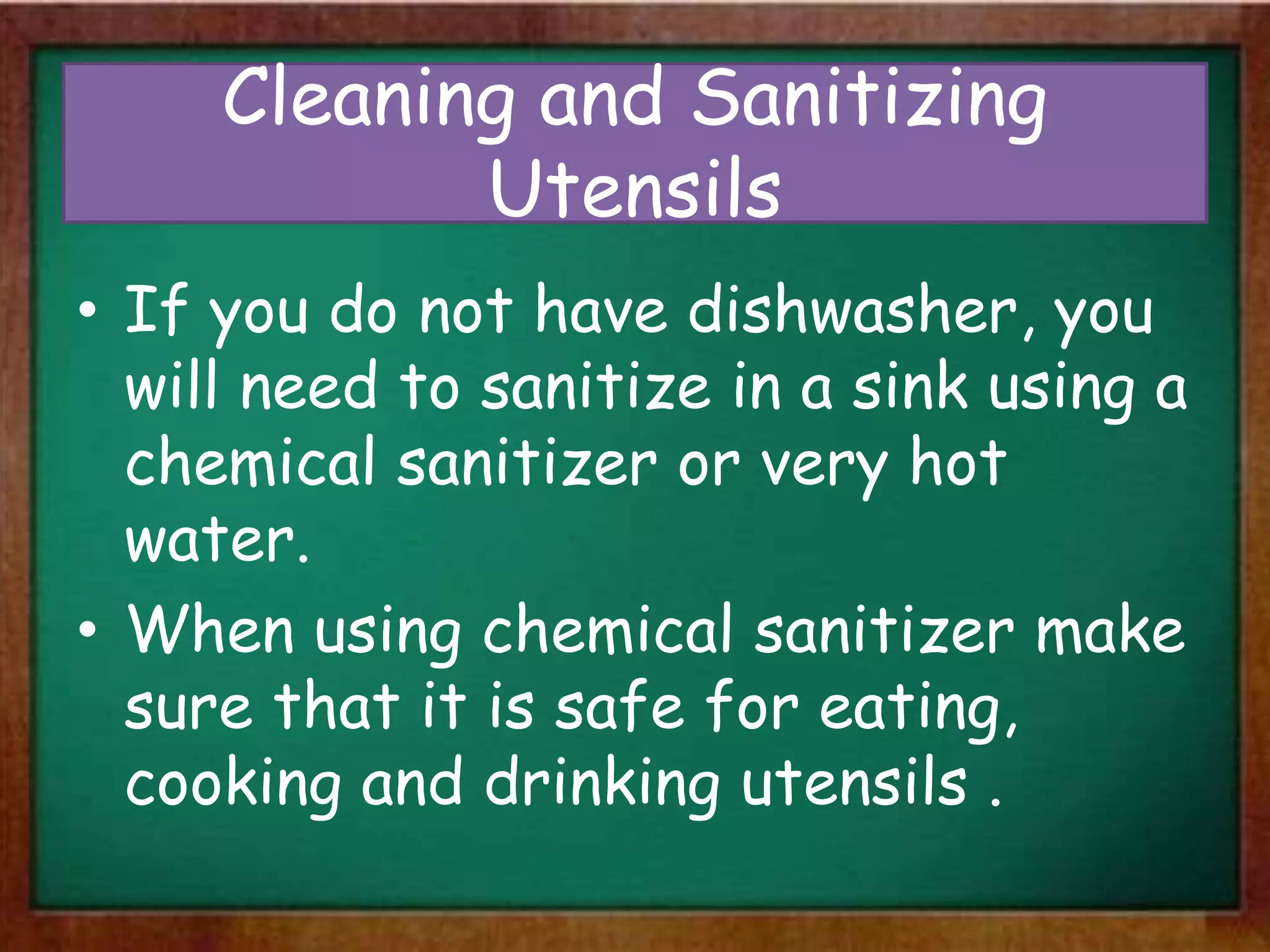 Cleaning and sanitizing | PPTX
