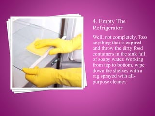 Cleaning and sanitizing kitchen | PPTX