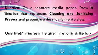 CLEANING AND SANITIZING LESSON 2.ppt x | PPTX