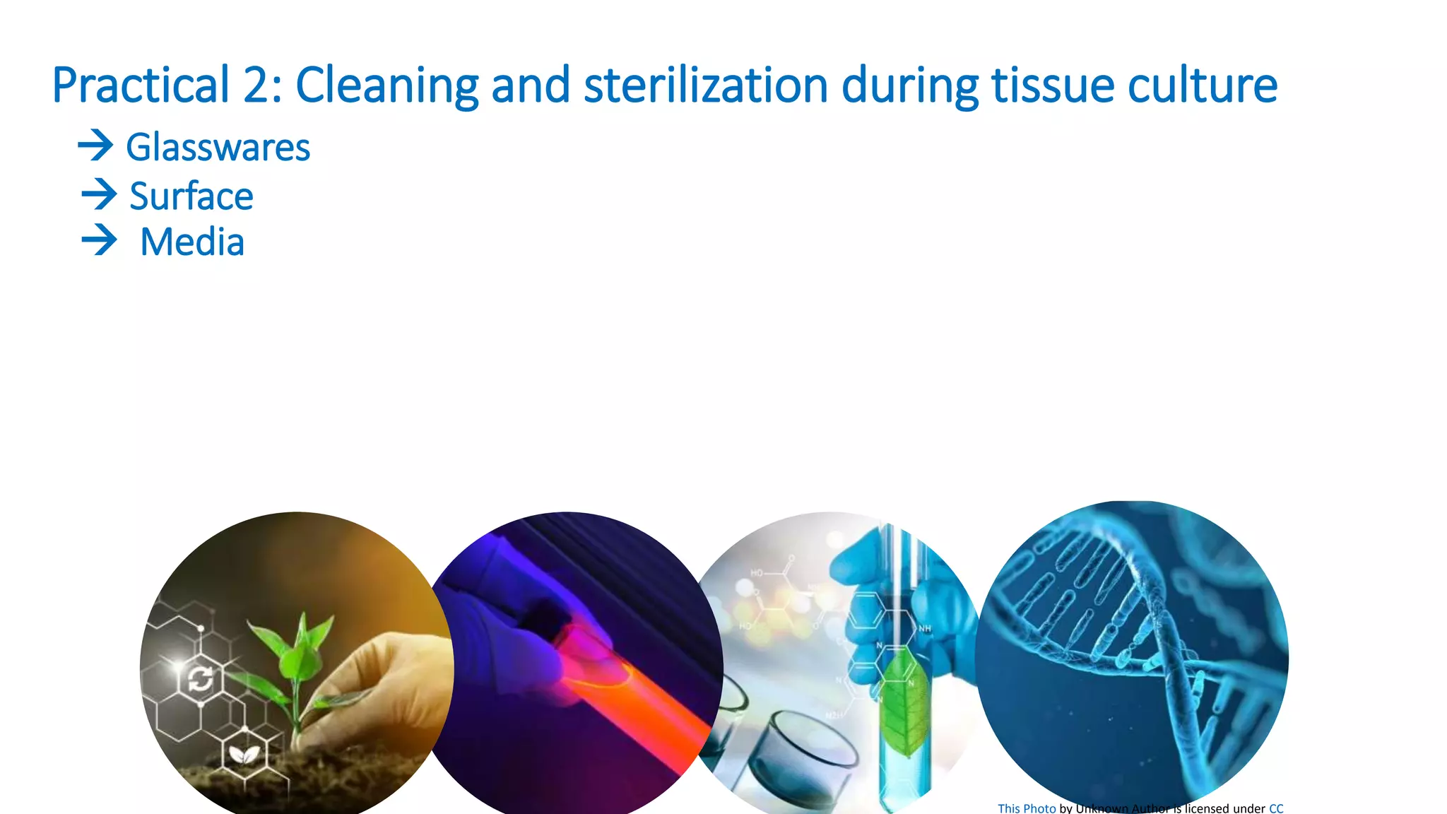 Cleaning and sterilization during tissue culture | PPTX