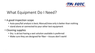 Connector Inspection & Cleaning Best Practices | PPTX