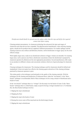 Cleaningcleanrooms | PDF