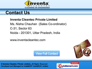 Cleaning Equipment by Inventa Cleantec Private Limited Noida | PPSX ...