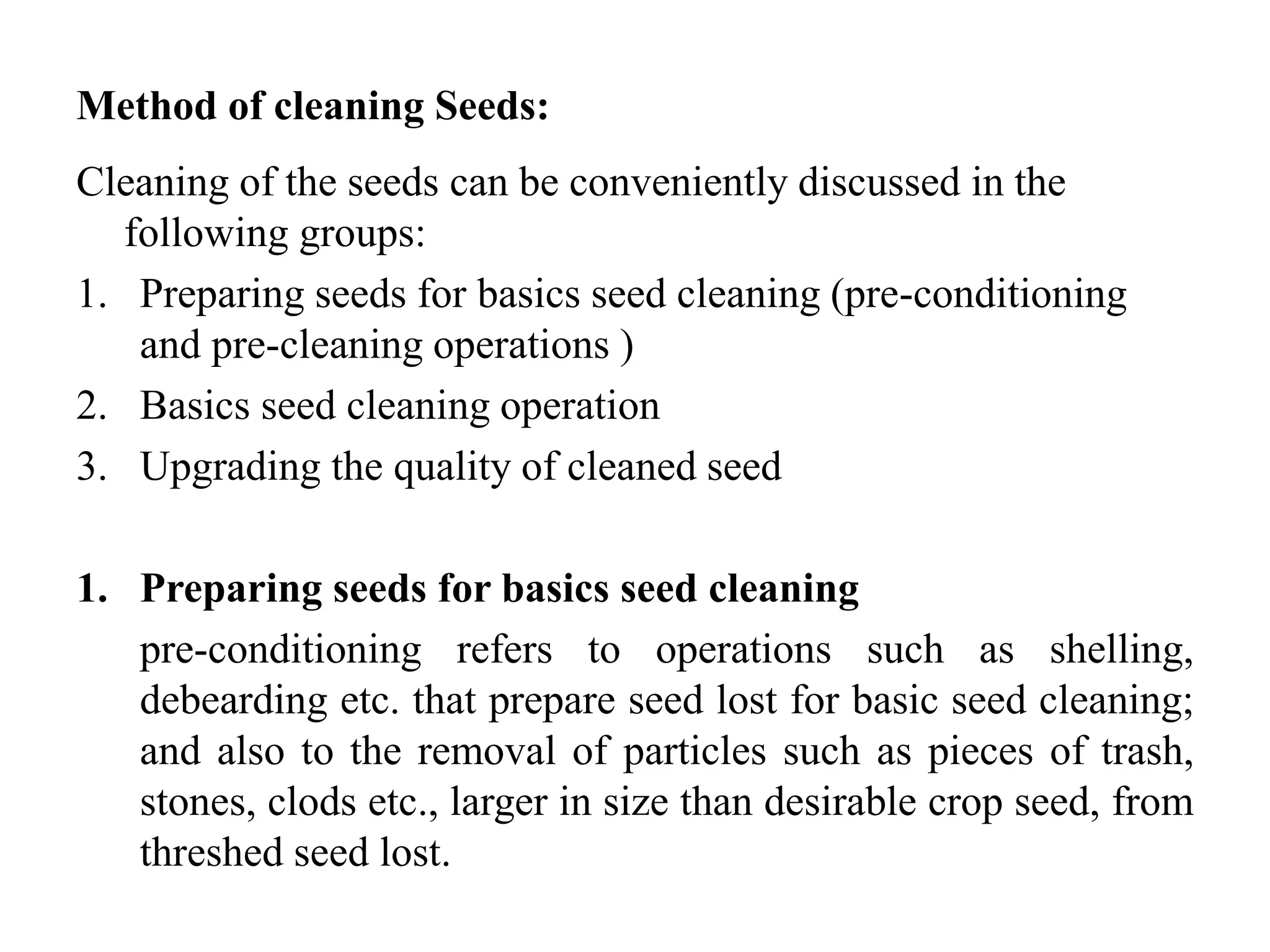 Cleaning grading & conveying | PPT