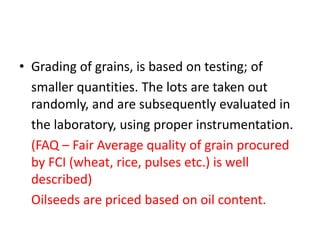 Cleaning grading of grains | PPTX