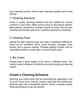Cleaning Hacks That Will Help You Clean Your Home Sparkly | PDF